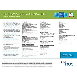 Intel NUC 11 Pro NUC11PAHi7 Panther Canyon Home & Business Mini PC Mini Desktop 11th Gen Intel® Core™ i7-1165G7 Processor 2.8 GHz – 4.7 GHz Turbo,4 core,8 Thread,12 MB Cache,28W(16G RAM,512G SSD)