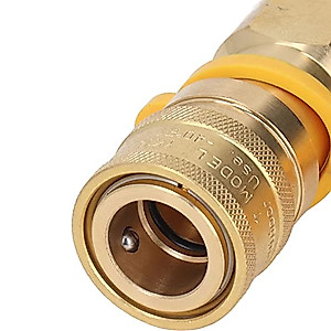 3/8" Natural Gas Y Splitter, Quick Connect Disconnect Adapter, Y Type Natural Gas Splitter, for Weber Gas Grill, Pizza Ovens, Patio Heaters and More