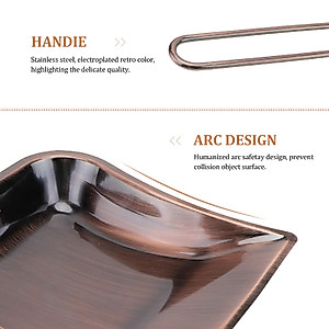 Tofficu Dust Pan Stainless Steel Dustpan Industrial Metal Dust Pan Decorative Dustpan for Household Cleaning Supply Cleaning Sweeping Kitchen