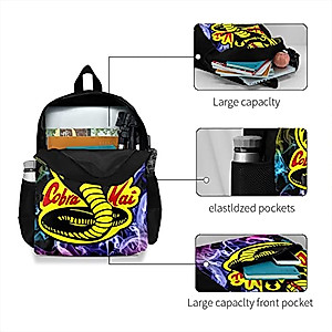 ZHUOYING Anime Backpack Large Capacity Laptop Backpack Travel Bag Bookbag Gifts Cartoon Laptop Backpack (one size, black2)