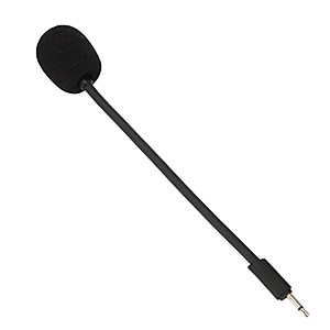 Game Mic Replacement for 100, Noise Cancelling Sponge Adjustable Microphone Arm, 2.5mm Detachable Game Boom Microphone for Gaming Headsets