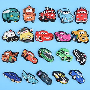 20PCS PVC Shoe Charms for Croc Cartoon Car Shoes-Decorations Accessories for Kids Party Gifts