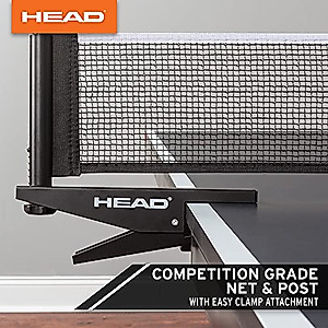 HEAD Summit USA Indoor Table Tennis Table, Competition Grade Net, 10 Minute Easy Set Up – Ping Pong Table with Playback Mode