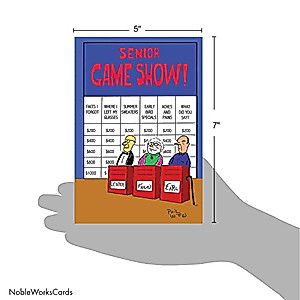 NobleWorks - 1 Funny Happy Birthday Greeting Card – Old Age Humor Notecard for Men, Women, Dad, Uncle, Brother or Friend - Senior Game Show 6291Z