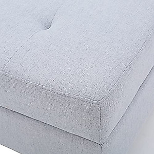 Christopher Knight Home Zahra Ottoman, Light Grey