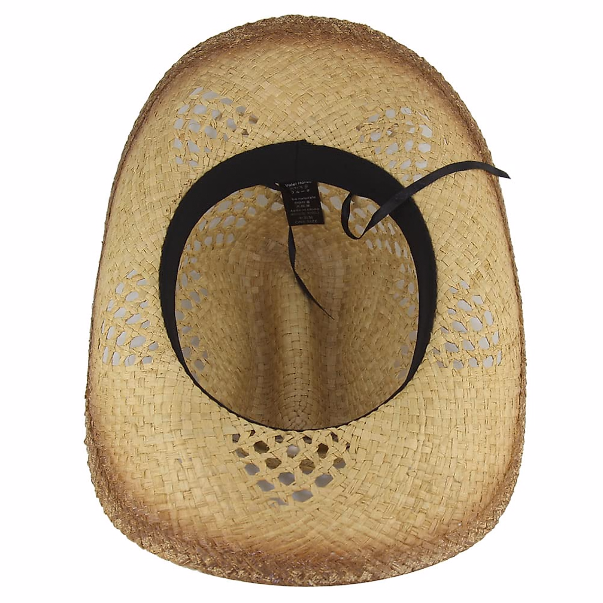 MINAKOLIFE Men's & Women's Western Style Cowboy/Cowgirl Straw Hat (Shell Beads)