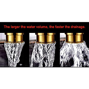 3.9-inch Copper Shower Floor Drain with Removable Strainer Cover, Antrader Square Anti-Clogging Bathroom Accessory, Gold