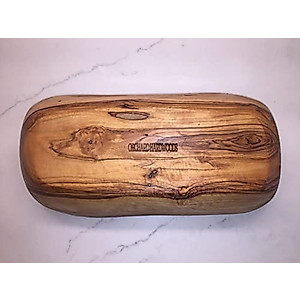 Orchard Hardwoods 10" Rustic Oval Artisan Olive Wood Dough Bowl Bread Basket Boat Shaped - Live bark edge. Natural Server for Fruit, Salads, Chips, Popcorn. In Lg 10" or XL 12". (Large 10x5-6x4)
