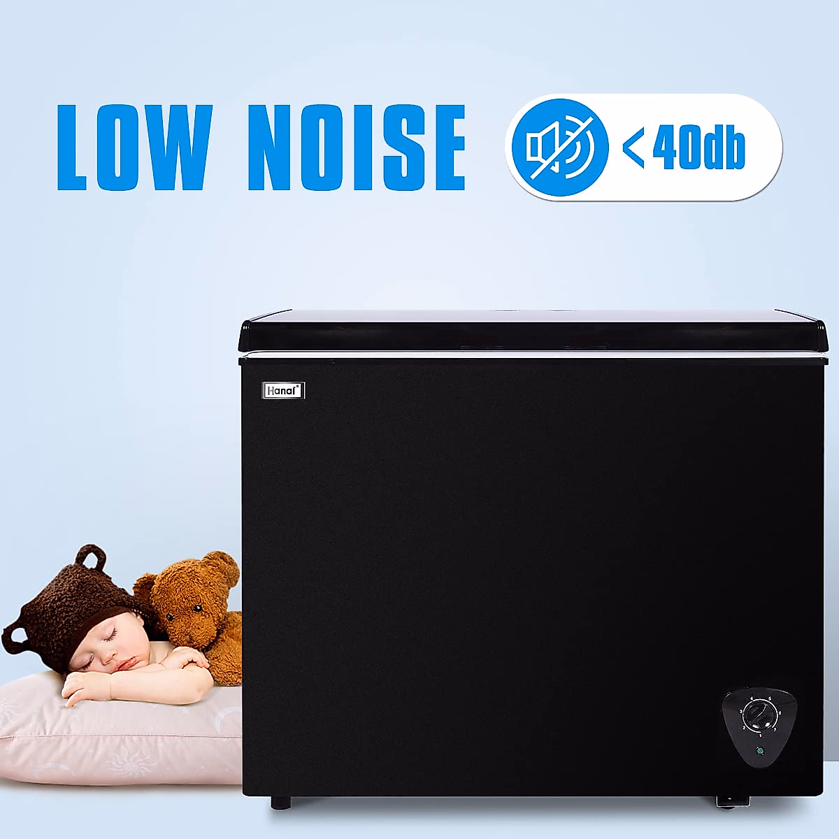 Deep Freezer 7.0 Cu Ft Chest Freezer With Adjustable Thermostat And Removable Storage Basket Small Freezer For Home Kitchen Office Bar WANAI