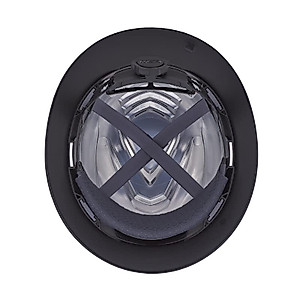 MSA 10215835 V-Gard C1 Vented Black Full Brim Hard Hat with ReflectIR Cooling Thermal Barrier and Fas-Trac III Suspension - Uses Highly Innovative Cooling Features to Help Alleviate Heat Stress