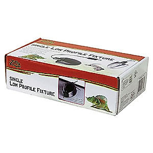 Zilla Low Profile Reptile Terrarium Fixtures Single,Black