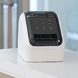 Brother QL-810Wc Desktop Direct Thermal Wireless Label Printer - Print Black/Red Labels, USB, 110 Labels Per Minute, 300x600 dpi, Auto Cut, Includes 1 Roll of 400 Address Labels, Tillsiy Printer Cable