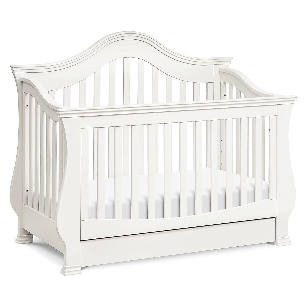 Davinci Ashbury 4-in-1 Convertible Crib with Toddler Bed Conversion Kit in Warm White, Greenguard Gold Certified