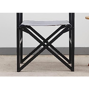 GQHNLUP Folding Beach Chair, Outdoor Camping Chair Modern Comfortable Leisure Folding Chair（Dark Grey）