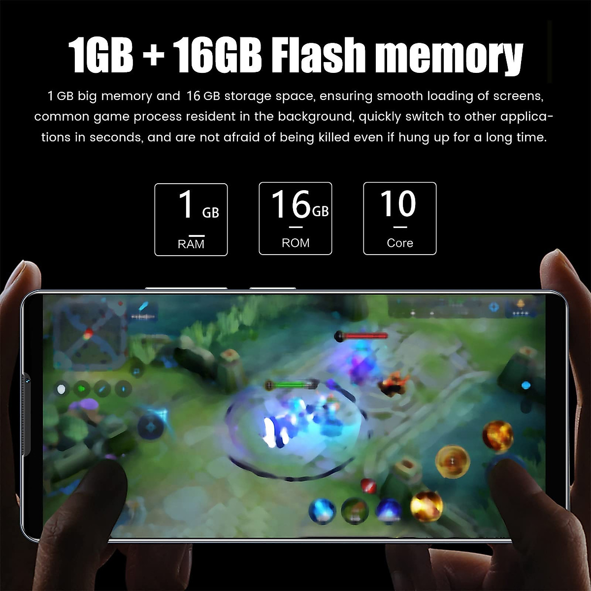 Smart Phone, Android 8.1 Smartphone HD Full Screen Phone, Dual SIM Unlocked Smart Phone, 1G RAM+16GB ROM, 6.1 Inch Cellphones Mobile Phones, Gift for Friends Family (Pink)