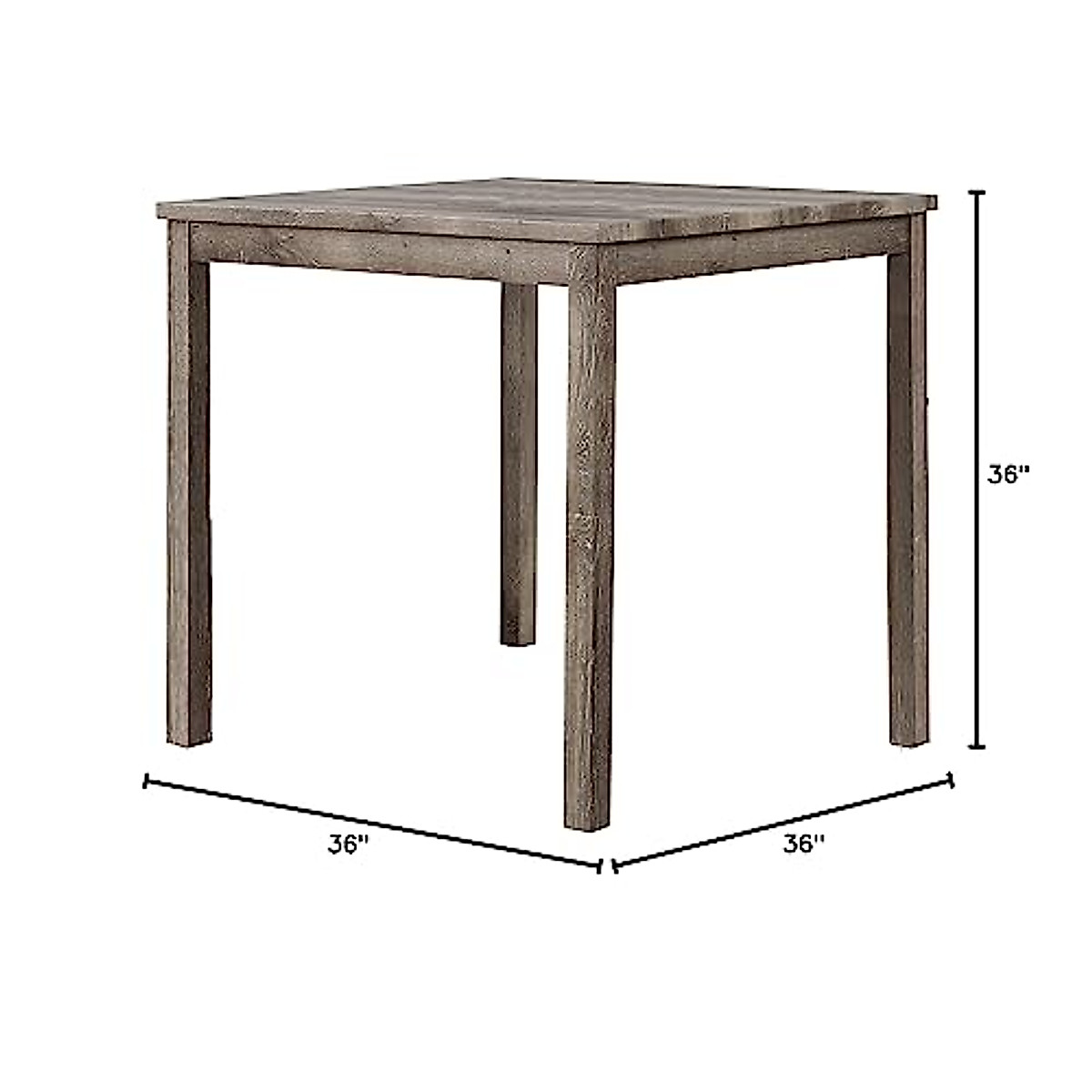 Best Master Furniture CD038GTCH Vitaliya Square Wood Counter Height Dining Table in Antique Natural Oak