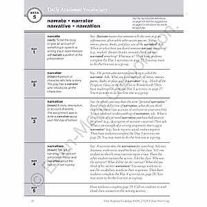 Evan-Moor Daily Academic Vocabulary, Grade 6, Teachers Edition