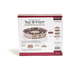 Broadman Church Supplies RemembranceWare Communion One Pass Tray & Insert, Silver