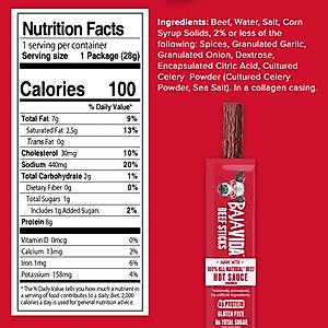 Baja Jerky All Natural Beef Sticks - Traditional, Street Taco, & Hot Sauce, Gluten Free, Protein Packed, Made in the USA - Variety, (Pack of 12)