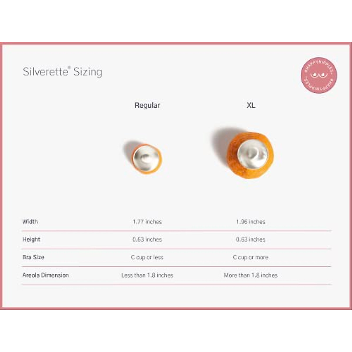 SILVERETTE The Original Silver Nursing Cups, Silverettes Metal Nipple Covers for Breastfeeding, Nursing Shield, 925 Silver Nipple Cover Guards, Soothe and Protect Sore Nipples -Made in Italy