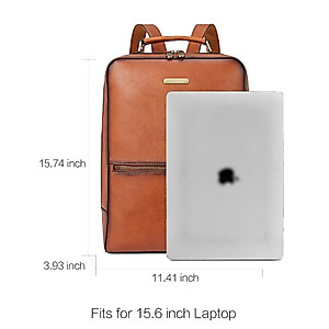 BOSTANTEN Genuine Leather Laptop Backpack 15.6 inch Computer Bag Vintage Business Work Backpack Travel Daypack for Men Women