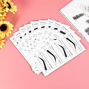 10Pcs Eye Brow Stencil Eyebrow Stencils Adhesive Eye Brow Shaping Stickers Makeup Beauty Tools for DIY Grooming