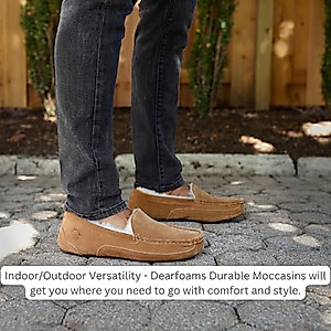 Fireside by Dearfoams mens Melbourne Slipper, Chestnut, 14 US