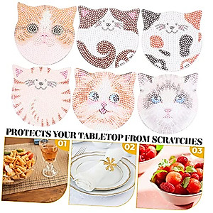 FAVOMOTO 1 Set Coaster Toys Adults for Women Gifts for Car Stocking Stuffers for Adults Funny Non-Slip Coffee Mat Cute Coaster Kitchen Trivets Mat Adult Arts and Crafts Cup