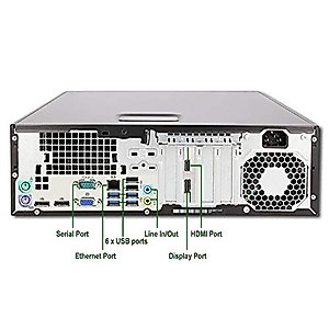 HP 600 G1 Intel Core i5 3.2GHz SFF Computer Tower PC,8GB Ram,120GB M.2 SSD,3TB HDD,Wireless Keyboard and Mouse,WiFi/Bluetooth,Nvidia GT1030 Graphics Card Win 10 Pro (Renewed),Black,Small Form Factor