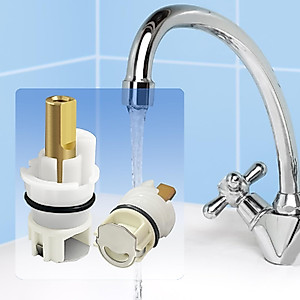 KEQGPCBE 2 Pack Replacement for RP25513 Faucet Stem Cartridges Assembly Repair Kit for Delta Two Handle Lavatory Centerset Widespread Bathroom Faucet RP4993 Seat and Spring