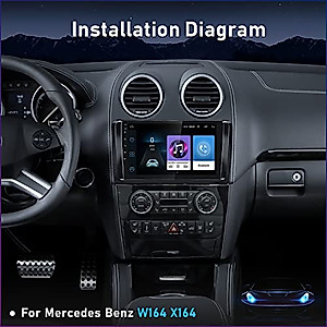 Android 9 Car Radio Stereo for Mercedes Benz W164 X164 ML350 ML500 ML280 GL320 GL350 GL450 2005-2011,Car Multimedia Player FM/RDS Mirror Link/WiFi/GPS