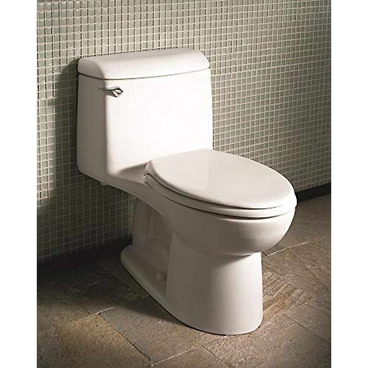 American Standard 2034314.020 Champion 4 One-Piece Toilet with Seat Elongated Chair Height, White