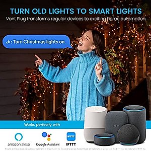 Vont Smart Plug [1 Pack] Alexa Smart Plugs, WiFi + Bluetooth, No Hub Required, Smart Home, Google Home & IFTTT, Voice Command, Timer & Schedules, Control Anywhere, Vacation Mode, ETL & FCC Certified