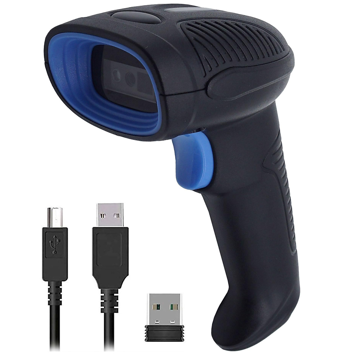Xyllayeo Wireless Bluetooth Barcode Scanner: 3-in-1 Hand Scanners - Rechargeable 1D and 2D Scanning Gun Portable for Inventory Management - Handheld Cordless USB 1D QR Code Reader for POS System