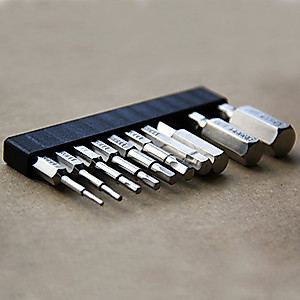 Toolcool 10pcs 12 Holes Hex Shank Screwdriver Bit Holder Plastic Screwdriver Head Storage Case