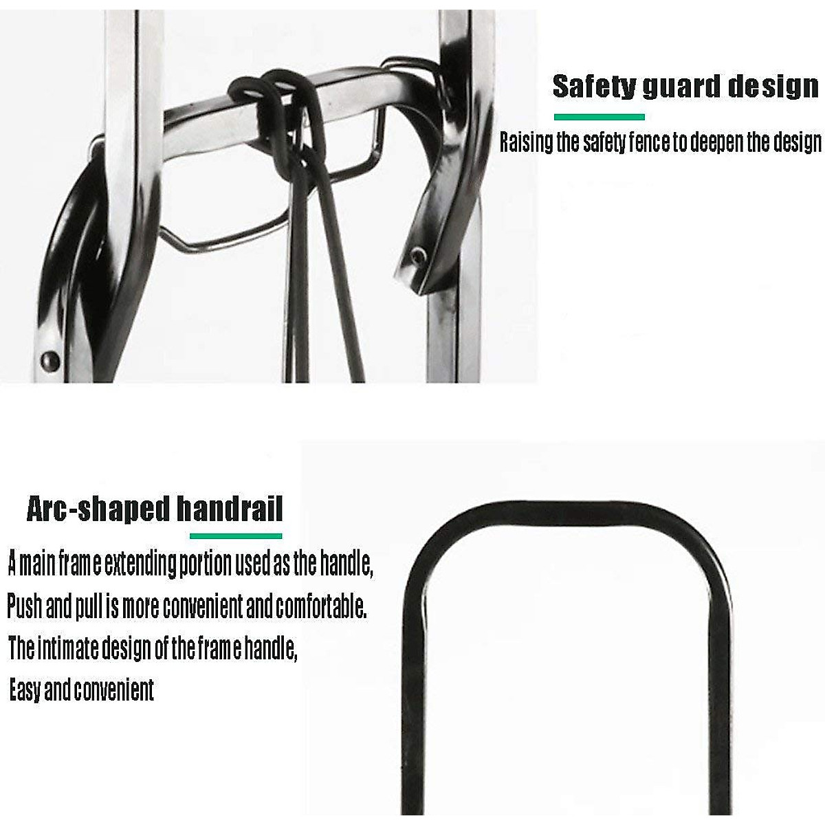 JF-XUAN Cart Folding Hand Truck with Luggage Shopping Trolley,Carts with Extendable,Durable Portable Folding Telescopic Handle Aluminum Alloy Cart