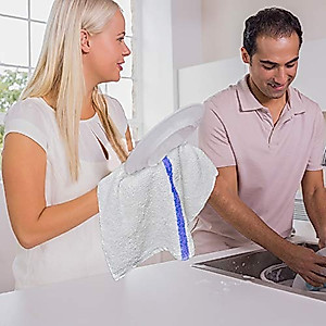 Nabob Wipers Kitchen Bar Mop Towels 12 Pack - 100% Cotton - Size 14x17 - Perfect for Your Home, Kitchen, Bathroom, Bars, Restaurants & Auto - Super Absorbent