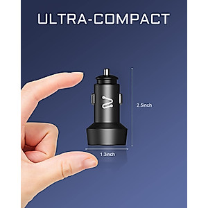 USB C Car Charger, Aergiatech 60W(20W Each) PD 3.0 Fast Car Charger Adapter 3-Port, Type C Car Charger Compatible with iPhone 13/13 Pro/12/12 Pro/11/X/SE, Galaxy S21/S20/Note20, iPad,Black