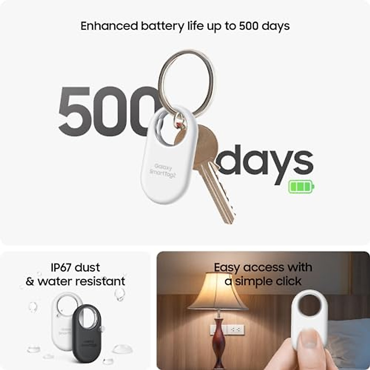 Samsung Galaxy SmartTag2 Bluetooth Tracker - Track Keys, Wallet & More