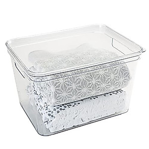 Simplify Large, Super Clear Lidded Storage Bin