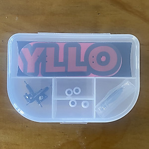 Yllo Big Hot Pink Complete 5 Ply Wood 100mm x 33mm Fingerboard with Upgraded 32mm Trucks, Lock Nuts, CNC Wheels