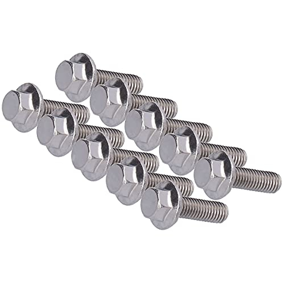 Screw Bolts Accessory, 10Pcs Hex Head Bolt Stainless Steel A2-70 Rustproof for Fastening(M5*16)