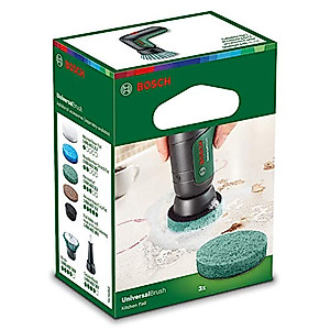 Bosch Kitchen Pad for Electric Cleaning Brush UniversalBrush (3 Pieces Included, in Carton Packaging)