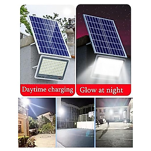 ZXXHNNAIH Solar Street Light IP67 Waterproofr Solar Parking Lot Lights, with 16.4ft Cable and Remote Control Solar Shed Light,for Yard Gazebo Shed Barn