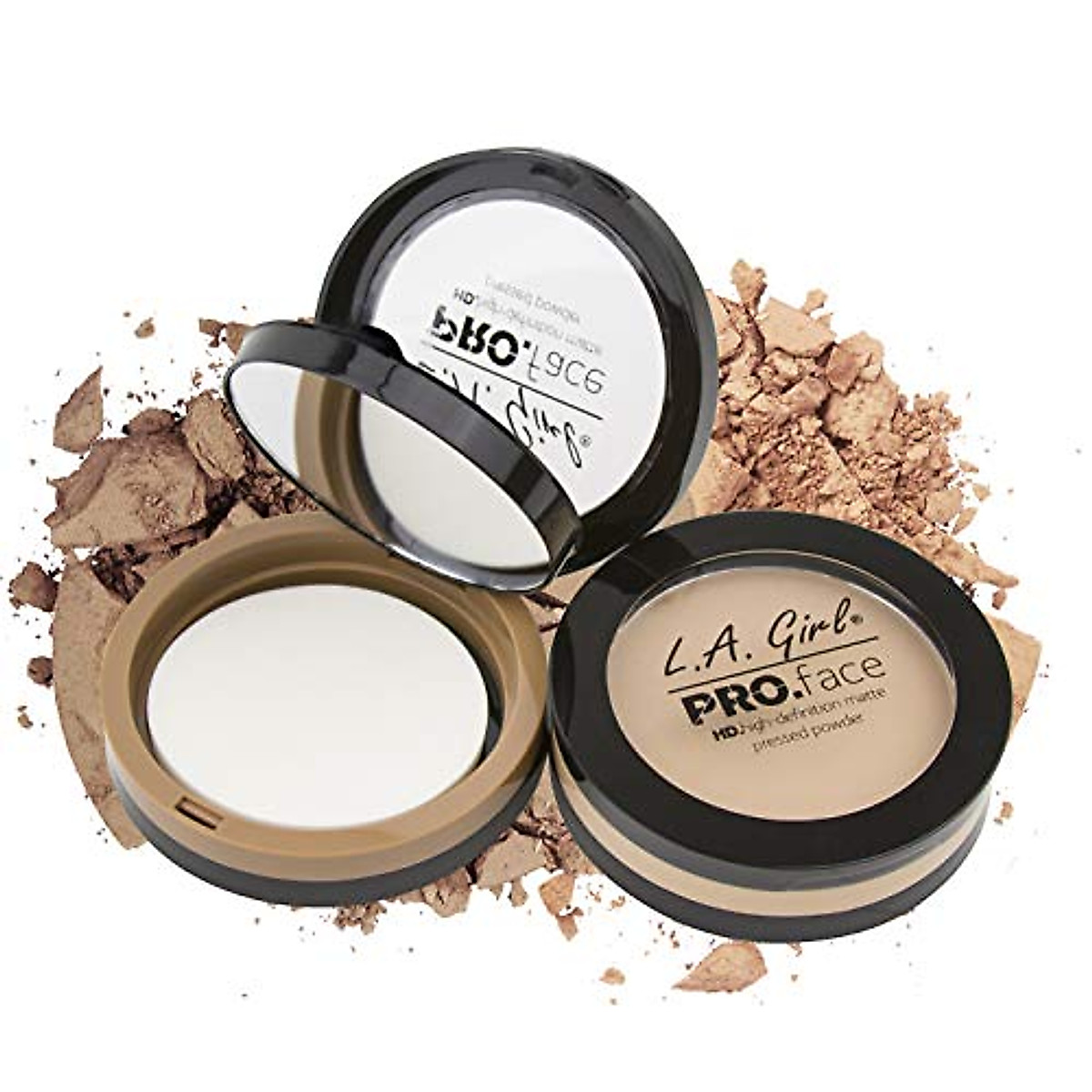 L.A. Girl Pro Face HD Matte Pressed Powder, Creamy Natural, 0.25 Ounce (Pack of 3) (GPP604)