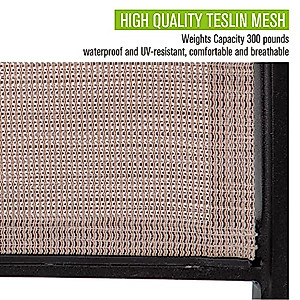 MFSTUDIO Cast Aluminum Frame Patio Sling Dining Swivel Chairs Set of 4，Outdoor Textilene Furniture for Lawn Garden Backyard