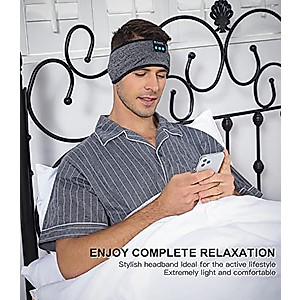 Sleep Headband, Enjoying Wireless Sleep Earbuds Noise Cancelling Headband Bluetooth Headphones with Thin Speakers, Sleep Headphones for Sleep,Workout,Yoga,Travel,Insomnia,Leisure