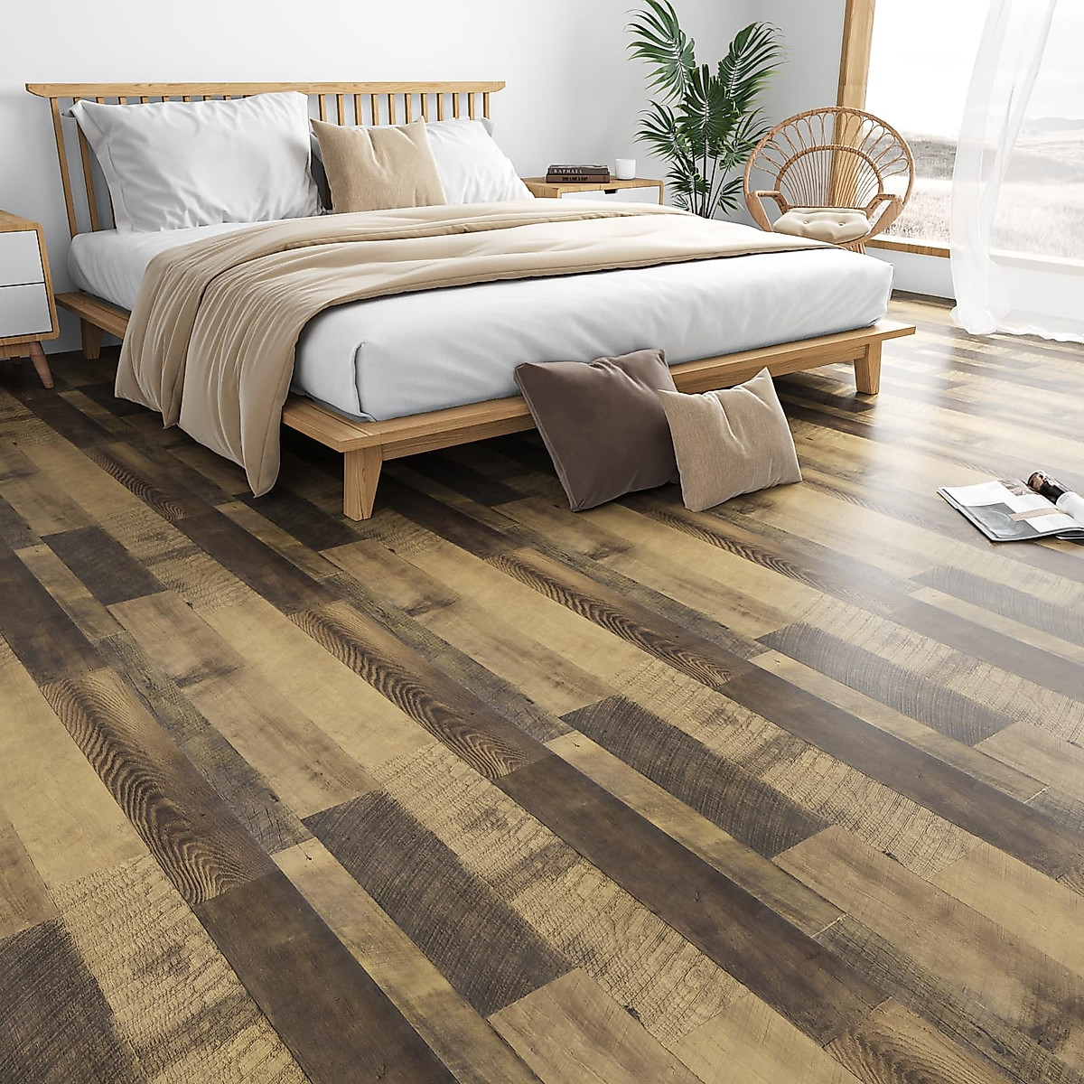 VEELIKE Wood Contact Paper Peel and Stick Countertops for Kitchen Butcher Block Countertop Contact Paper Waterproof Wood Wallpaper 15.7''x118'' Self Adhesive Wood Grain Vinyl Wrap for Wall Table Floor