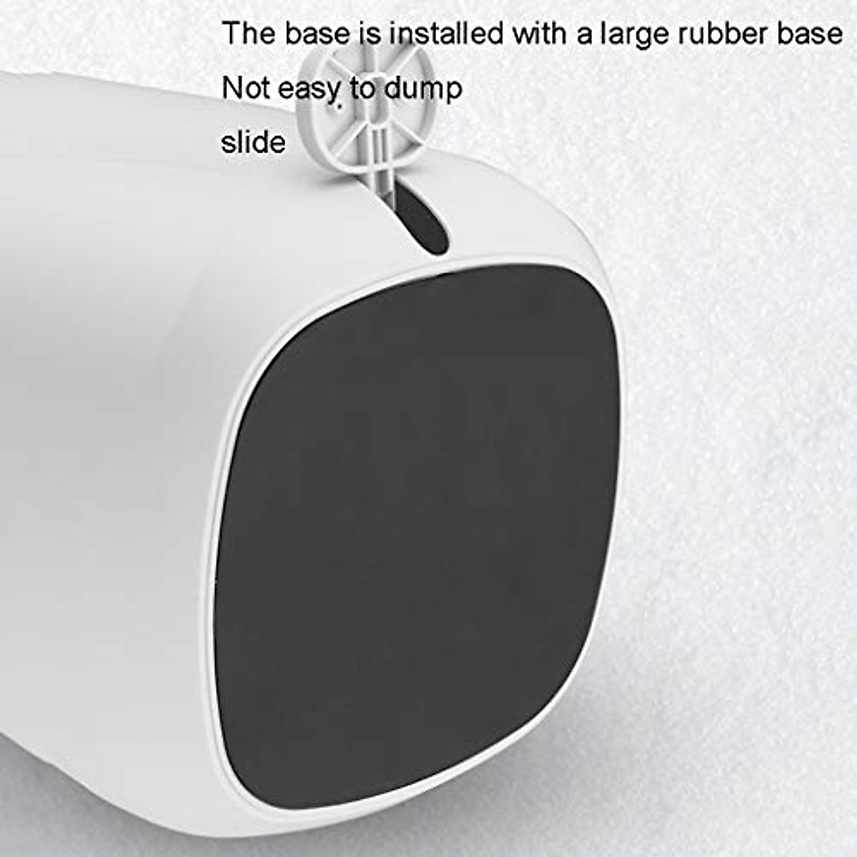 DTSE9 Garbage can for Bedroom Plastic Foot-Operated Trash Can Wastebasket,Silent Closing Lid，Garbage Container Bin for Bathroom,Bedroom，Removable Liner Bucket Indoor Trash Can (Color : White)
