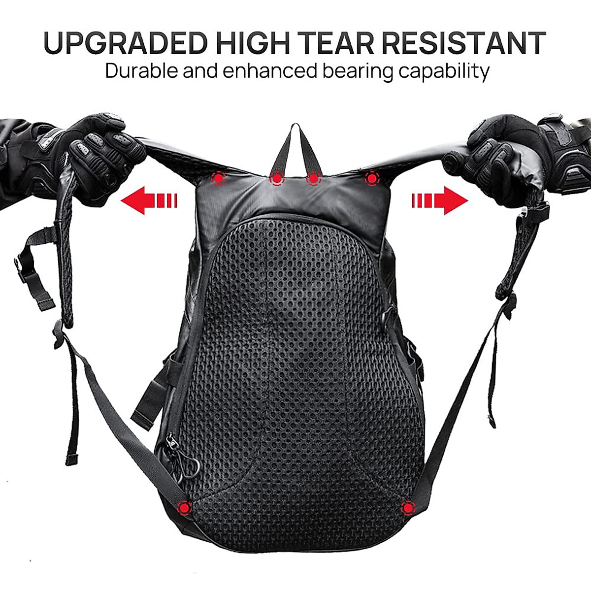 ILM Motorcycle Helmet Backpack Large Capacity Waterproof Lightweight Storage Bag with Reflective Stripe Model MB01